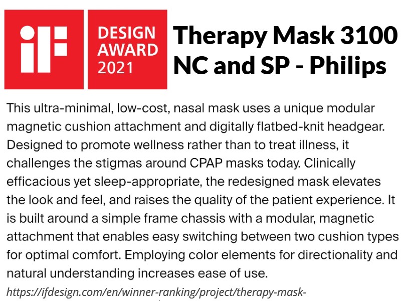 Therapy Mask 3100 Nasal Mask with Under-the-Nose Cradle Cushion or ...